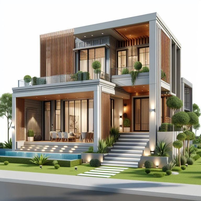 40+ Mind-Blowing Modern House Front Elevation Designs | The Design Gesture